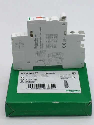 Schneider A9A26927 Acti9 iSD Auxiliary Contact 2A DC 6A AC 240-415VAC ...
