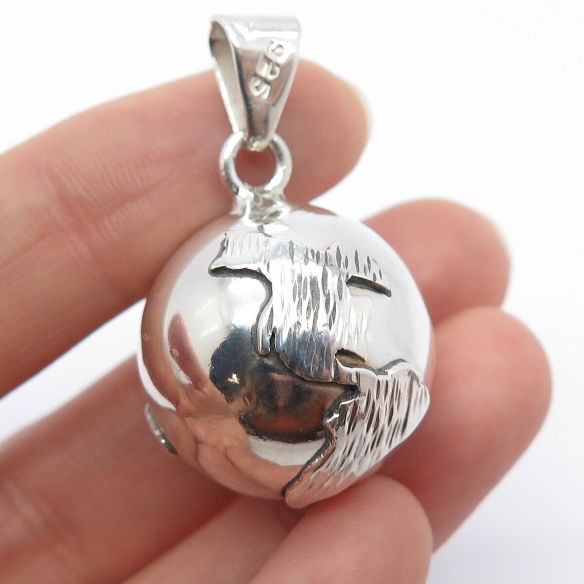 925 Sterling Silver Vintage Mexico Globe Harmony Ball… - Gem