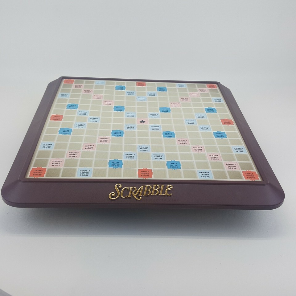 Scrabble Deluxe Replacement Game Board Only Rotating Turntable W/ Tray ...