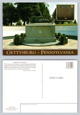 Gettysburg Pennsylvania Friend to Friend Monument Postcard Historic ...