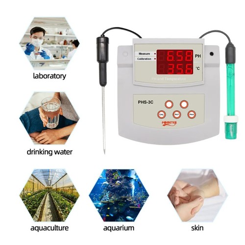 PHS-3C Combined PH/Temperature Meter for Tap Water Quality Testing ...