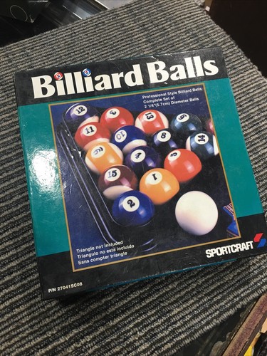 Sportcraft Professional Style Billiard Balls 27041SC08 Complete Set 2 1 ...