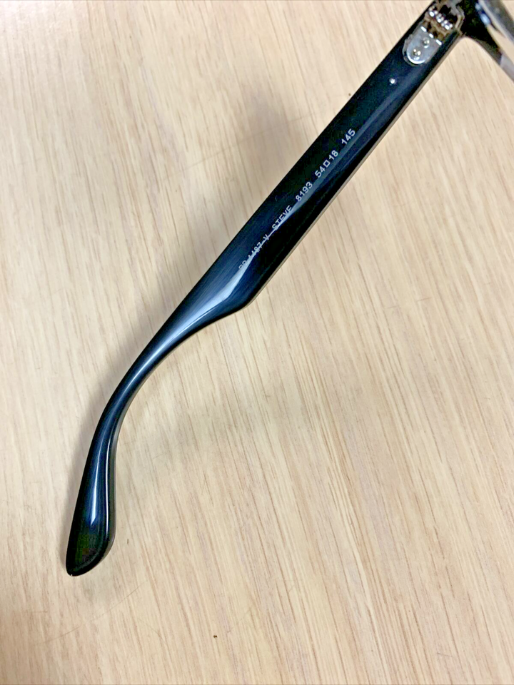 54mm New Ray-Ban RX4487V Steve 8193 Black on Transparent Demo Lenses 54 ...