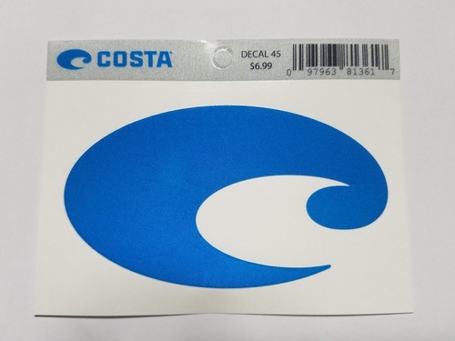 Costa del Mar Costa "C" Oval Wave Blue Sticker Decal | eBay