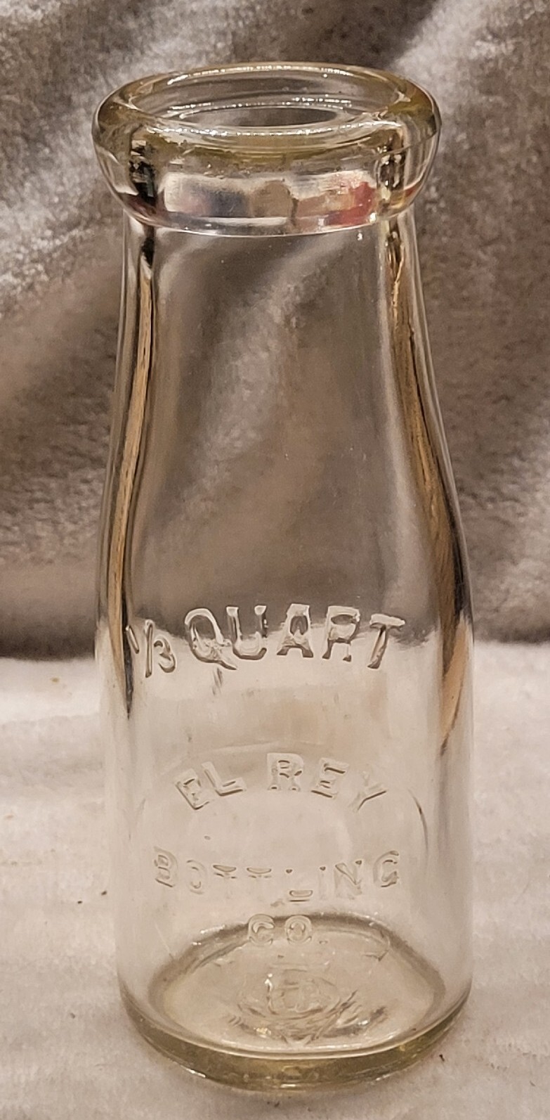 Western Milk El Ray Bottling Co. L. A. Los Angeles California Embossed ...