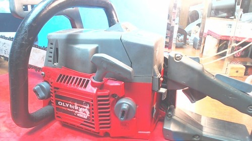 Vintage-OLYMPYK-951-Chain saw -18" bar-ITALY-{For PARTS}-Runs- Needs ...