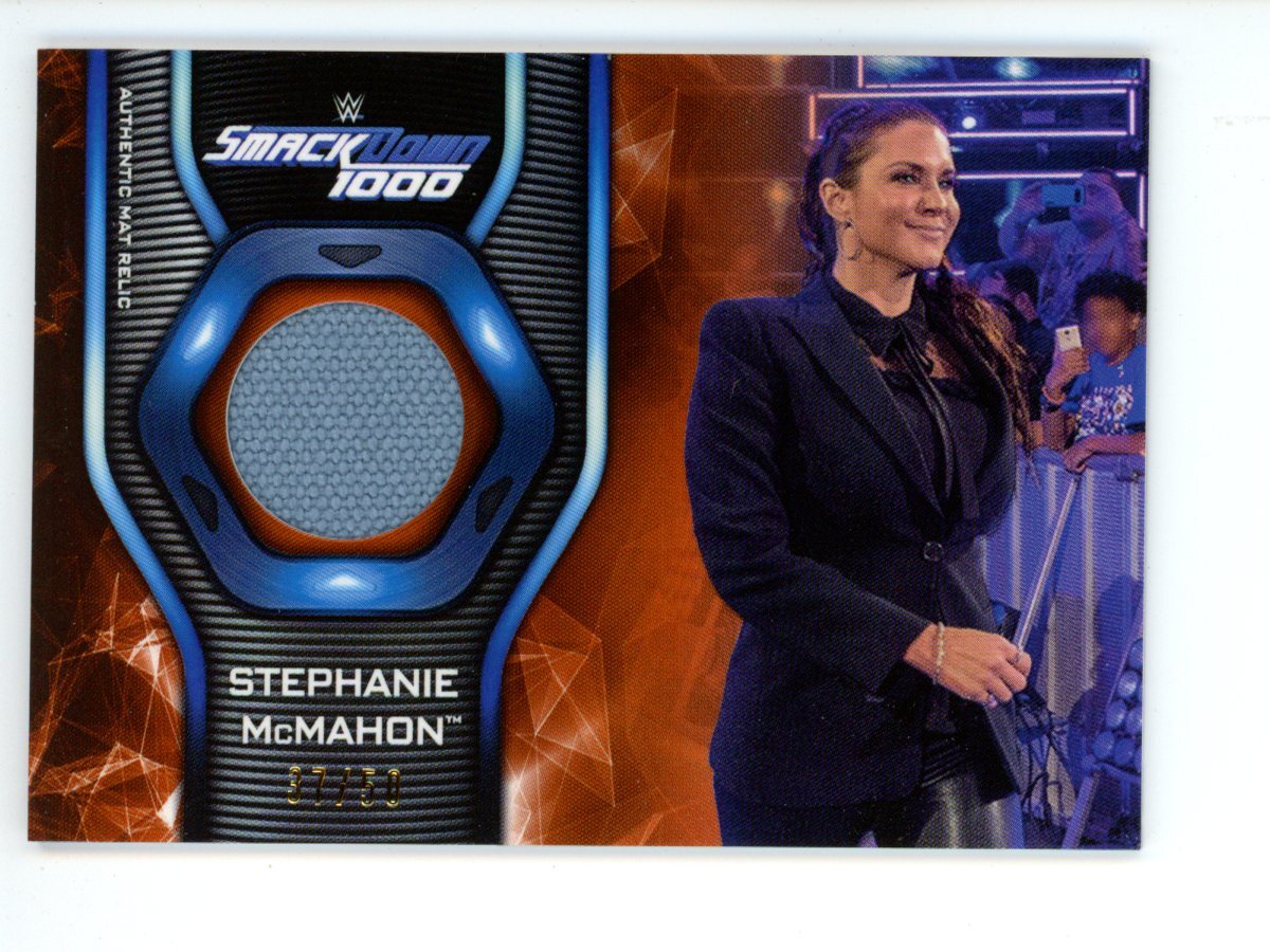 2019 Topps WWE SmackDown Live Mat Relic Orange Stephanie McMahon 37/50 ...