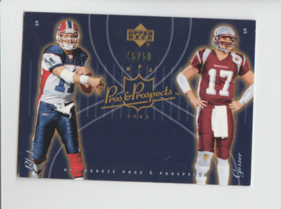 2003 Upper Deck Pros & Prospects Gold #130 Drew Bledsoe / Jason Gesser ...