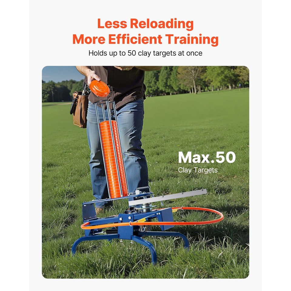 Uimoso Automatic Clay Target Launcher, 50 Clays, 55-Yard Range | eBay
