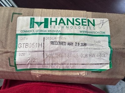 HANSEN Tech. sov thd t-style shut off valve | eBay