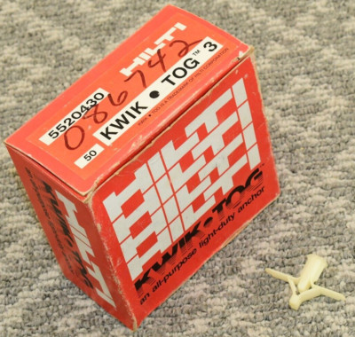 HIlti 5520430 Drywall Anchor KWIK TOG 3 Light Duty System - 50 Pieces ...