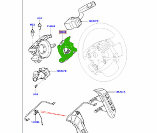 GENUINE LAND ROVER STEERING ROTARY SENSOR LR2 11-12 NEW LR043720 | eBay