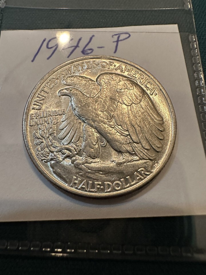 1946 P 1946-P Liberty Walking Silver Half Dollar | eBay