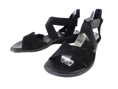 Arche LN Satia Entrecroisée 38 US 7M Daim Noir Cuir Sandales Semelle ...