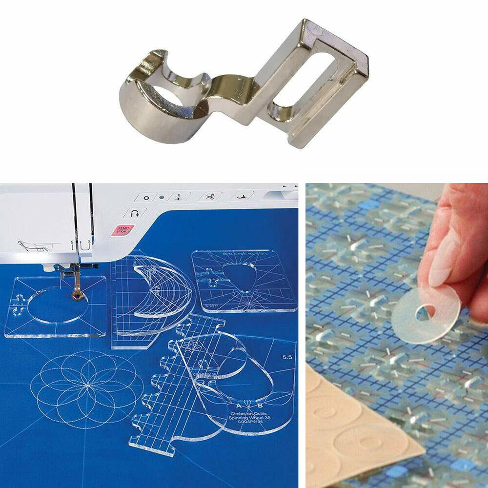 Ruler Template Sampler Set #RL-06 & ruler foot EN-01 +30pcs Non-Slip ...