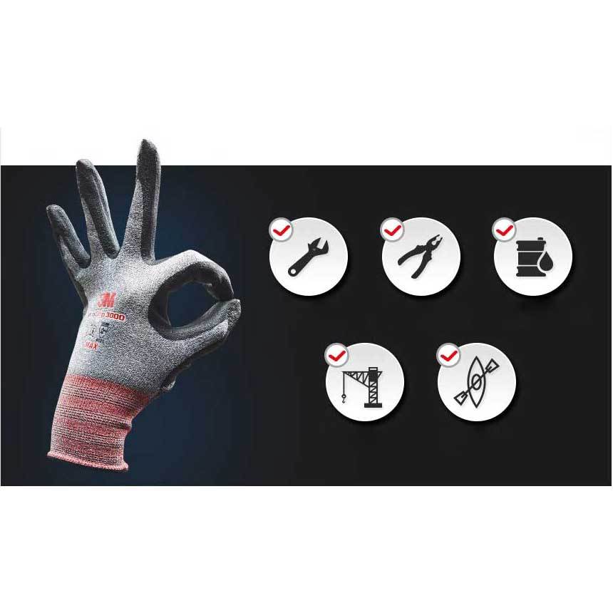 10 pairs 3M Pro Grip 3000 Max Work Gloves Protective Builders Mechanic ...