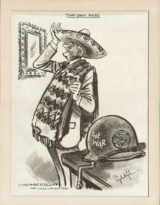 LYNDON B. JOHNSON - CARTOON SIGNED 1966 | eBay