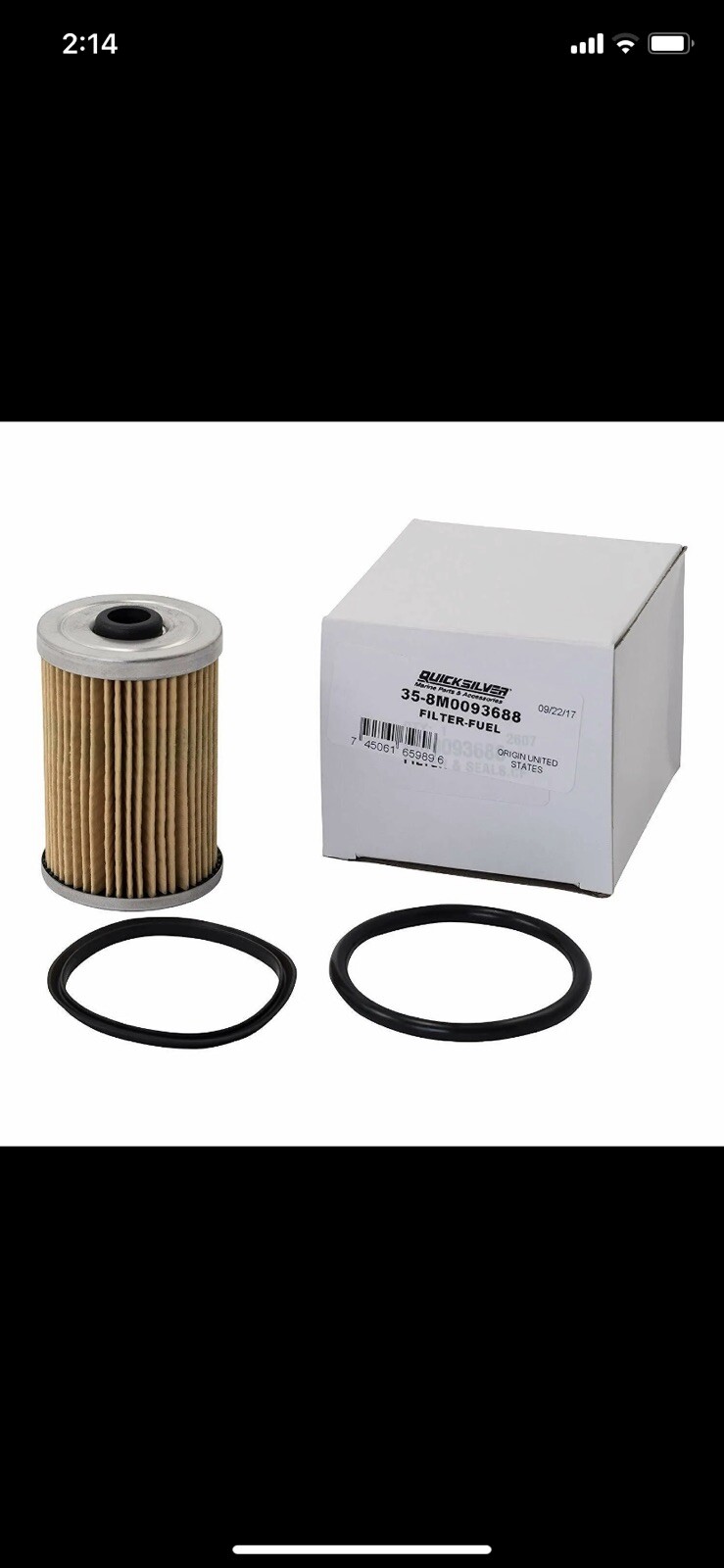 Quicksilver 35-8M0093688 Water Separating Fuel Filter for MerCruiser | eBay