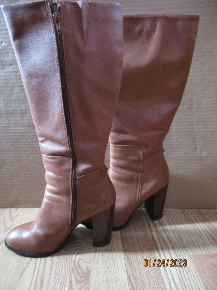 Ladies Liz & Co Caramel Color Fashion Boots 3.5" Heels 024-7243 Sz 8.5 ...