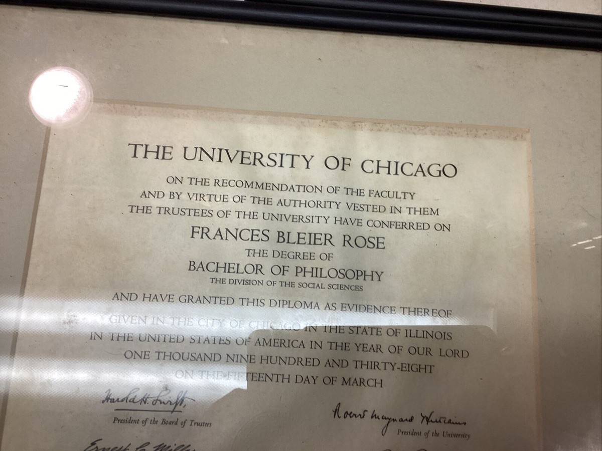 Diploma De La Universidad De Chicago