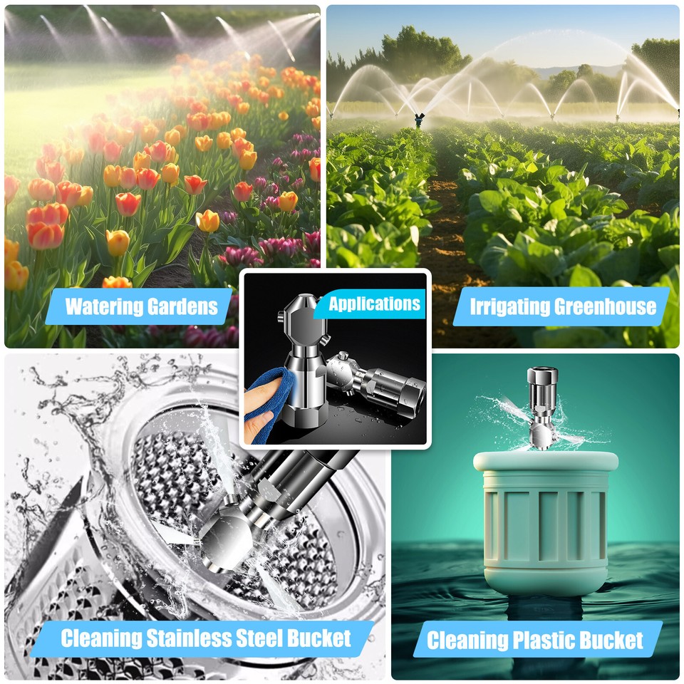 3 Heads Stainless Steel Rotating Tank Washing Spray Nozzle 360 ...