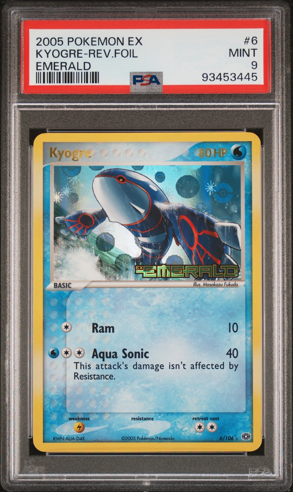 PSA 9 Kyogre Reverse Holo 6 2005 Pokemon Ex Emerald Card 93453445 | eBay