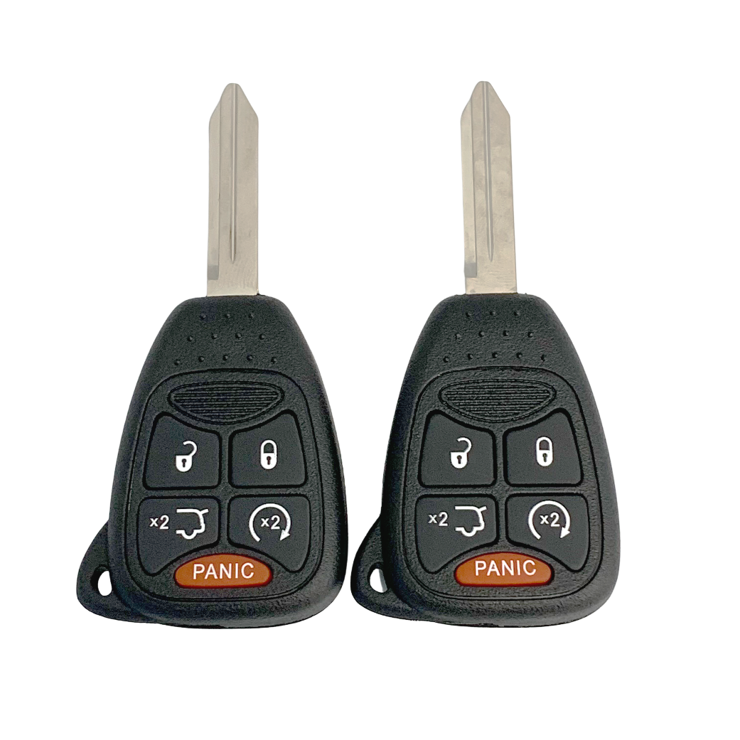 2 New OEM Electronics Keyless Remote Key Fobs RHK 5 Button For JEEP ...