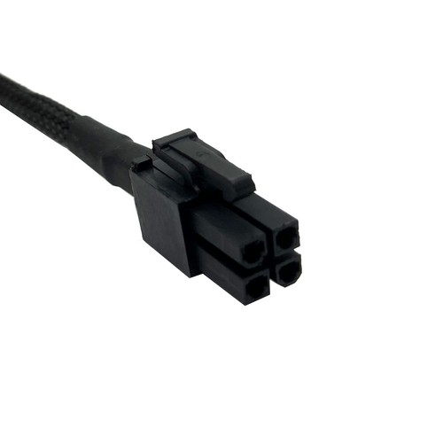 LP4 Molex Male to ATX 4-Pin Male Auxiliary Power Adapter Sleeve Cable ...