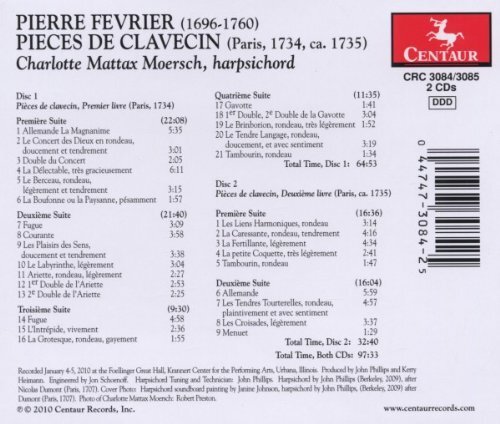 Pierre Fevrier Fevrier: Pieces De Clavecin (CD) 44747308425 | eBay