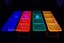 DirectGlow Neon UV Blacklight Reactive 4 Compartment Serving Tray Glow ...
