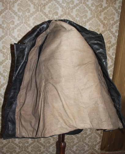 ORIGINAL NKVD OGPU GPU CHEKA BLACK LEATHER JACKET COAT STALIN ERA USSR ...