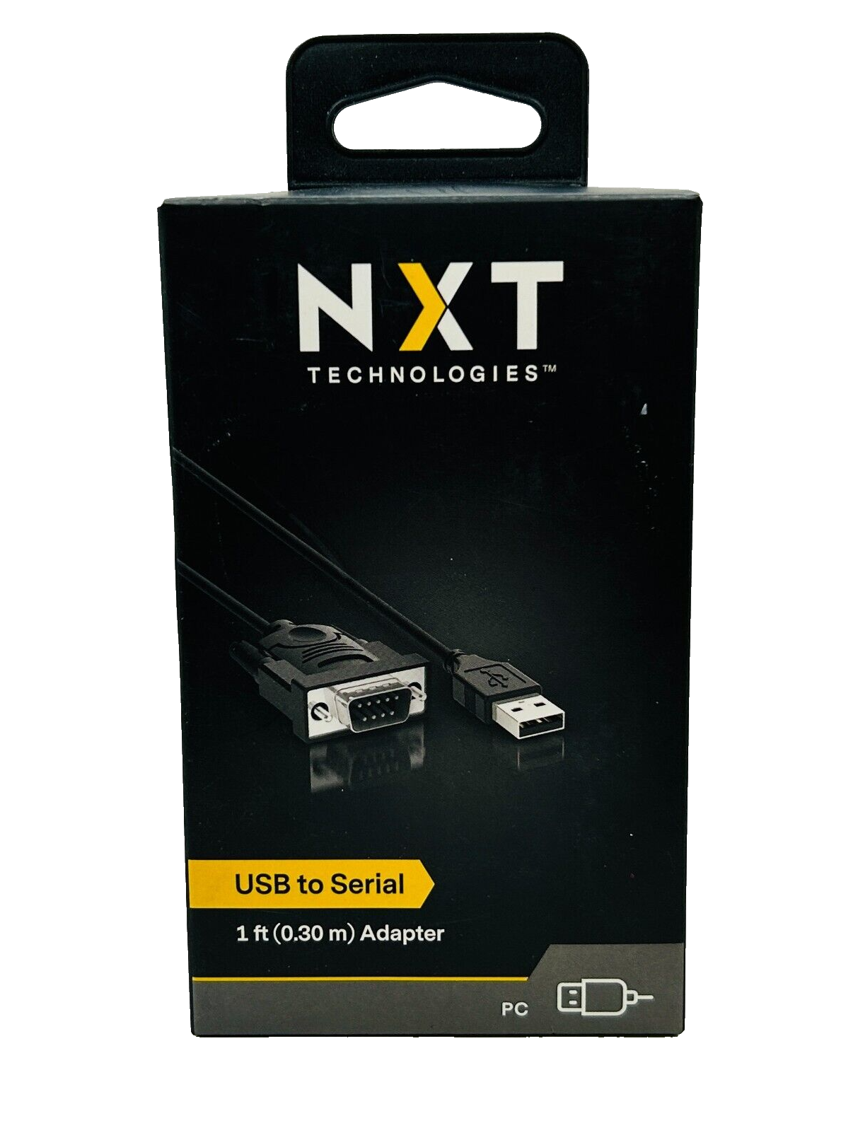 NXT Technologies USB to Serial Adapter Cable Transfer, 1 ft, Black, New ...