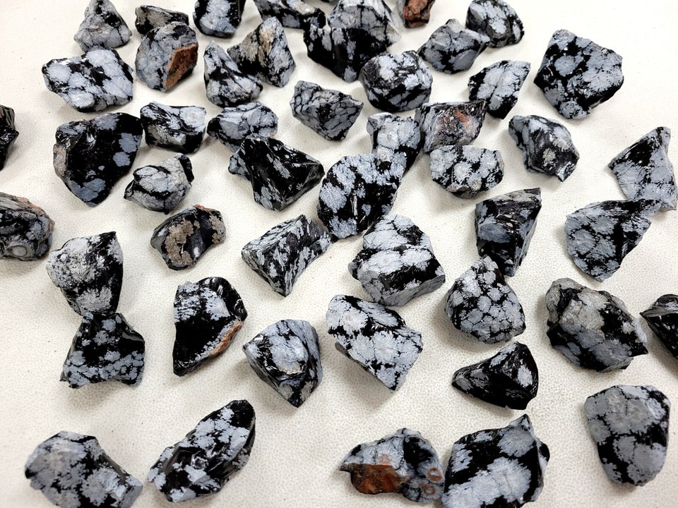 RAW SNOWFLAKE OBSIDIAN CRYSTAL STONES BULK ROUGH MINERALS GEMSTONES HEALING ROCK | eBay