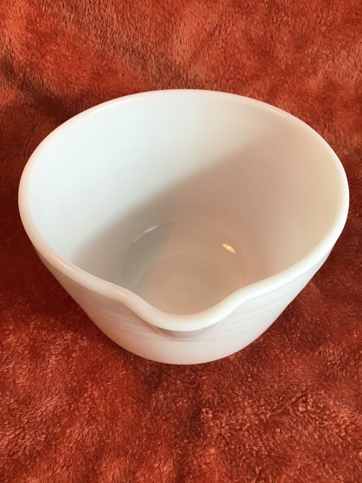 Hamilton Beach Stand Mixer Small Spouted Mixing Bowl White Pyrex 6" EUC ...