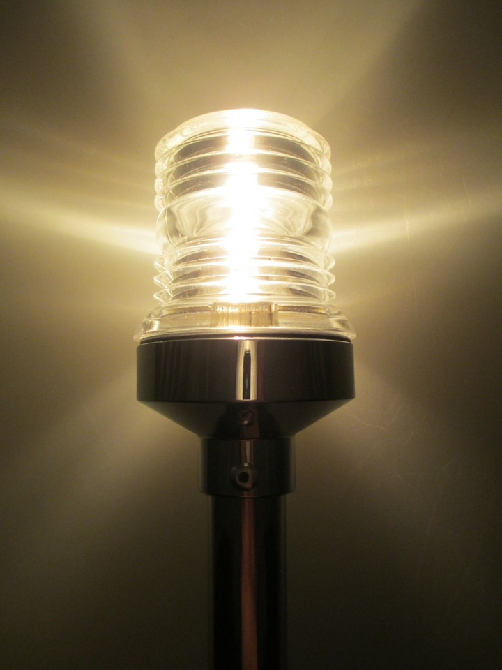 Pactrade Marine Stern Light Stainless Steel Tubing BA15D Bulb 12VDC ...