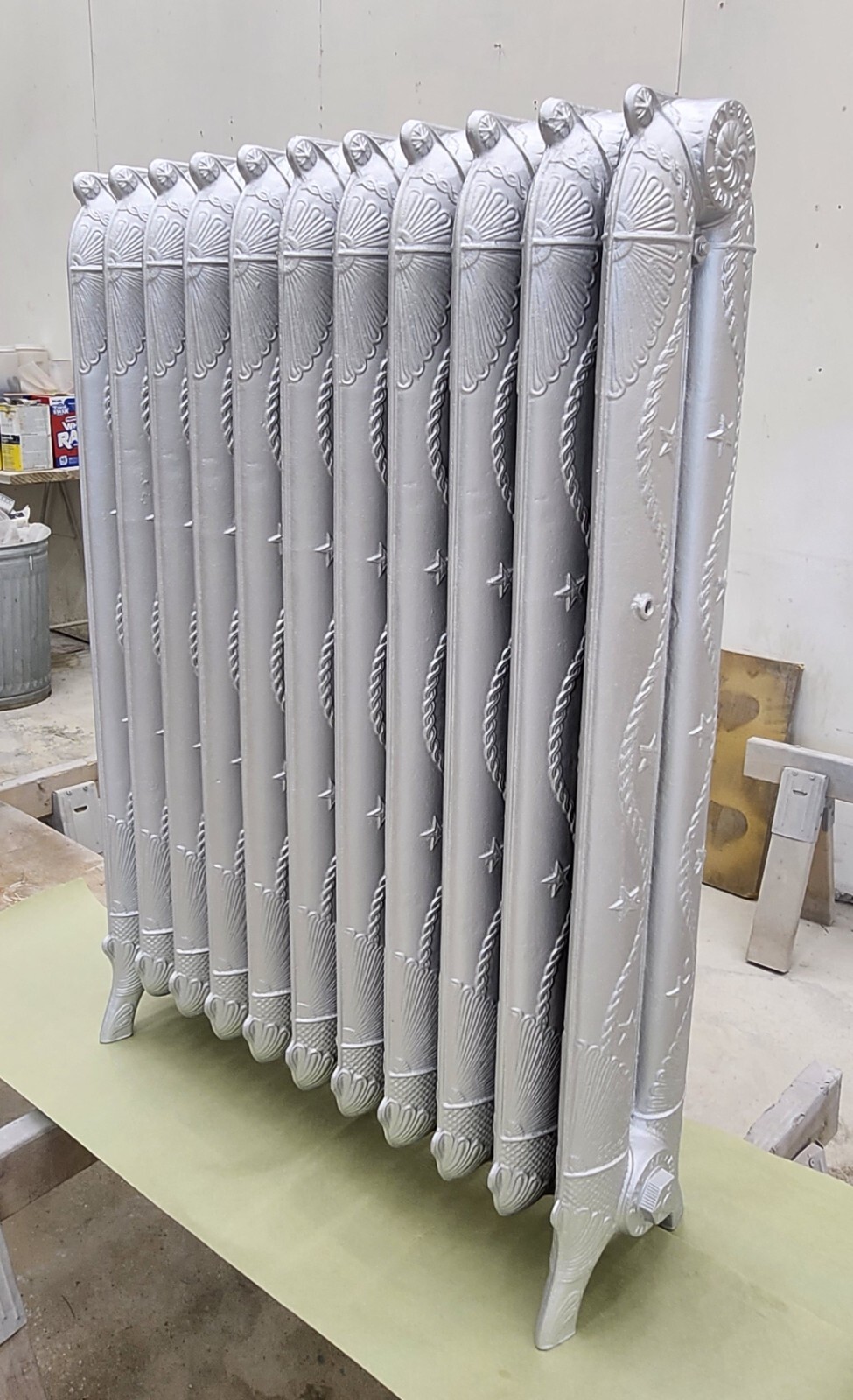 Victorian Radiator Cast Iron hot water steam antique heating star rope ...