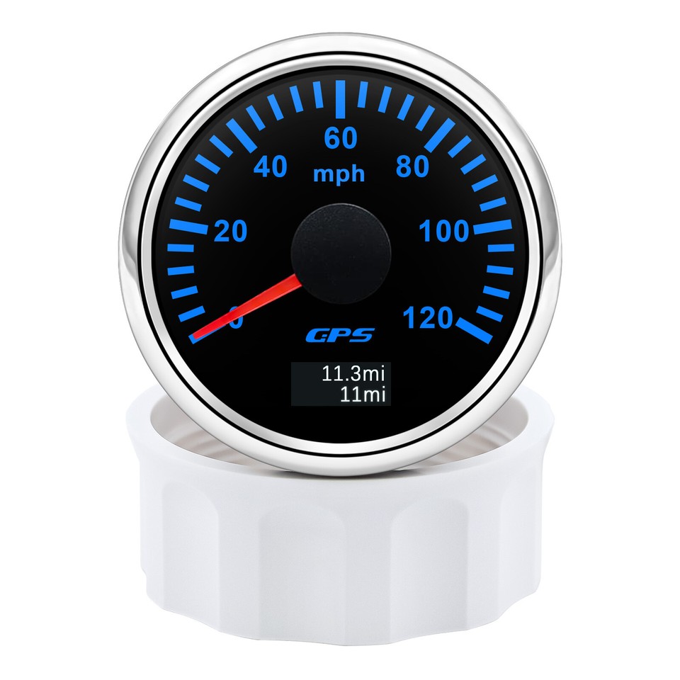52mm Waterproof GPS Speedometer 0-120MPH Gauge for Motorcycles Boat Car ...