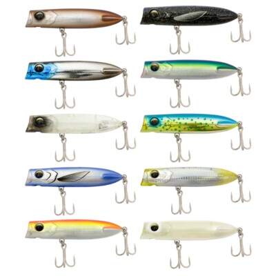 130mm Zerek Pug Face Popper Fishing Lure - 50g Topwater Popping Lure ...