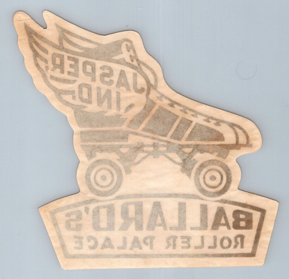 1950s Ballard's Roller Palace Skating Rink Sticker Label Decal Jasper ...