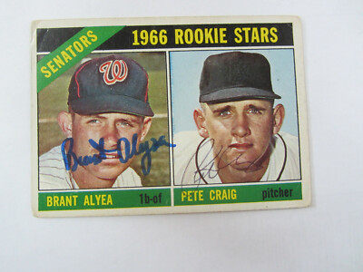 1966 Topps # 11 Brant Alyea Pete Craig Autograph / Signed Card (MB ...