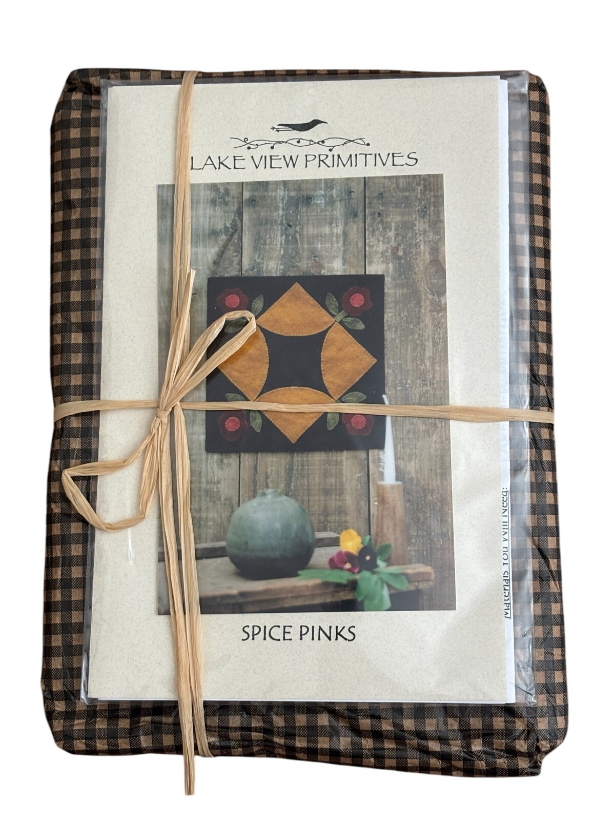 Lake View Primitives Quilt Block Spice Pinks with Felt & Floss August ...
