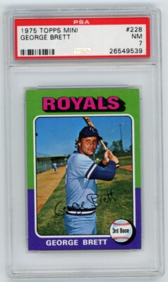 1975 Topps Mini Complete Baseball Set Robin Yount George Brett PSA 7 NM ...