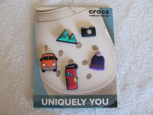 Crocs Jibbitz Shoe Charms-Van Life-5 Pack-Van,Camera,Beanie,Water ...