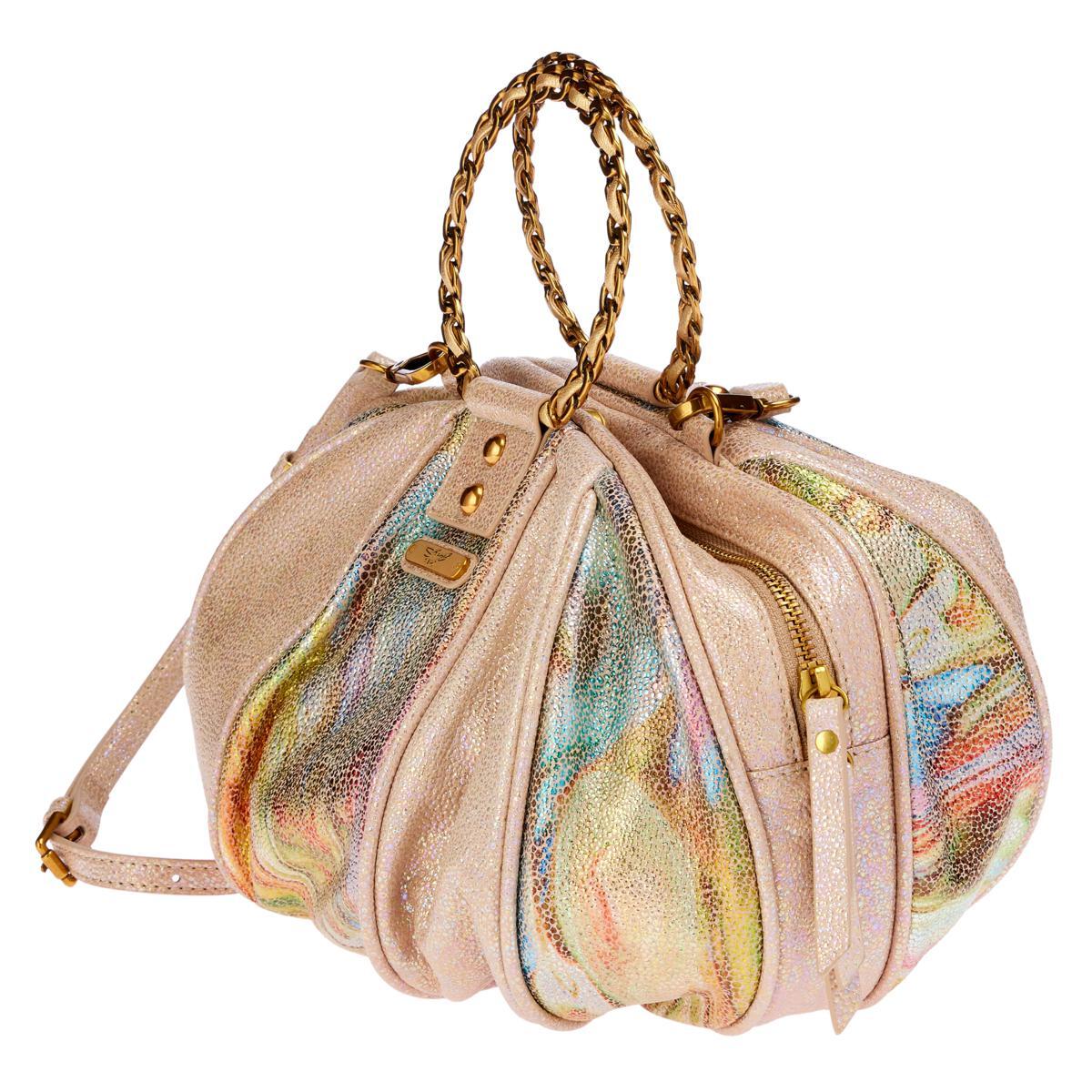 Sharif Legacy Sculpted Balloon Leather Crossbody HandBag & Wristlet ...