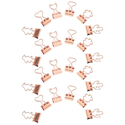 24 Pcs Small Binder Clips Paper Clamps for School Desk Organizer | eBay UK