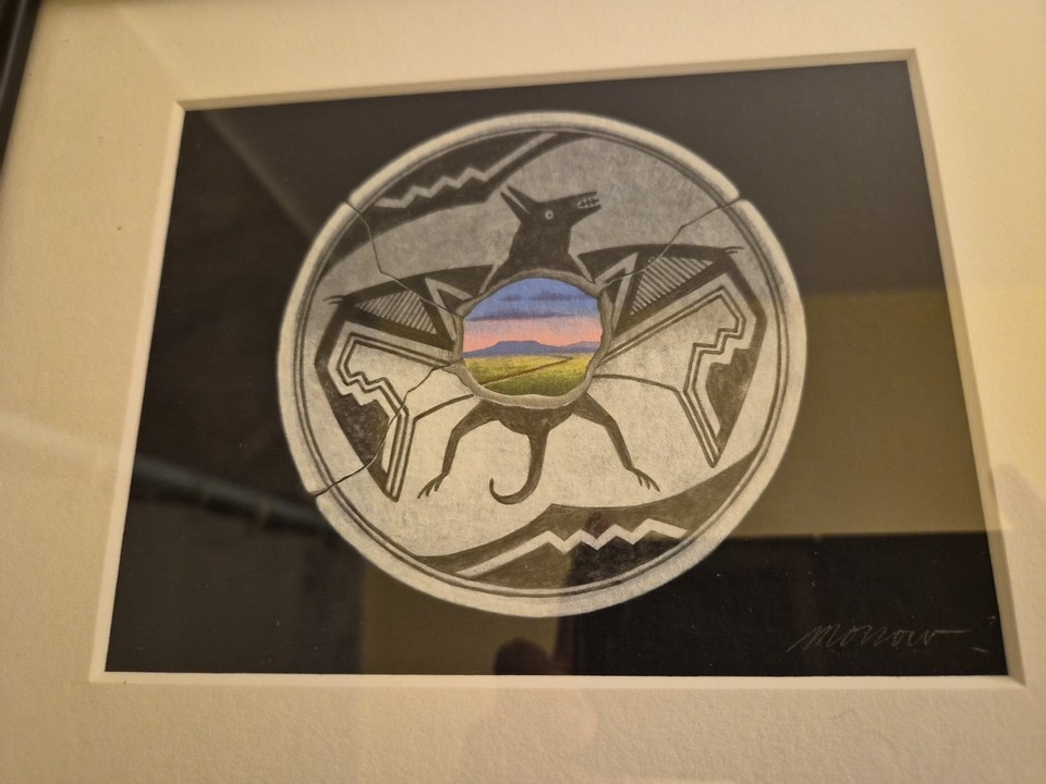 Michael Morrow Southwest SIGNED Vintage Art Native AMERICAN original ...