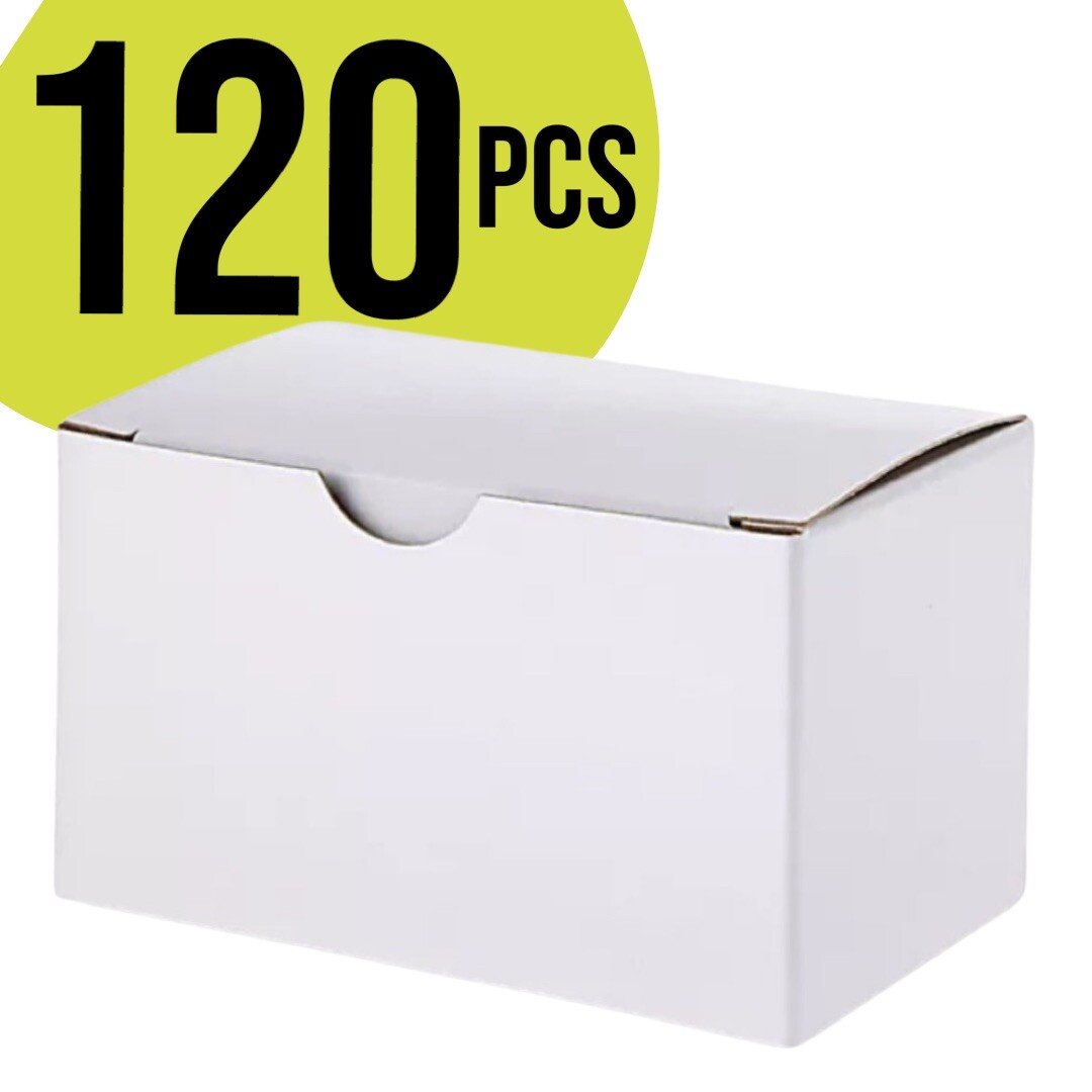 Uline Business Card Boxes 120 Pack 3 1⁄2 x 2 x 2 White Chipboard Tuck ...