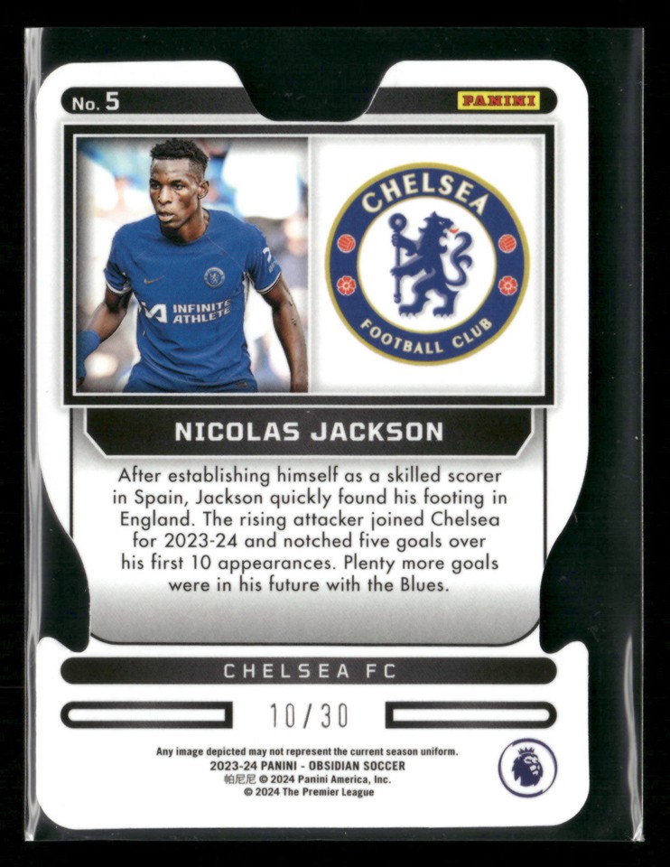 2023-24 Panini Obsidian Soccer Supernova Nicolas Jackson 10/30 [hb4 | eBay