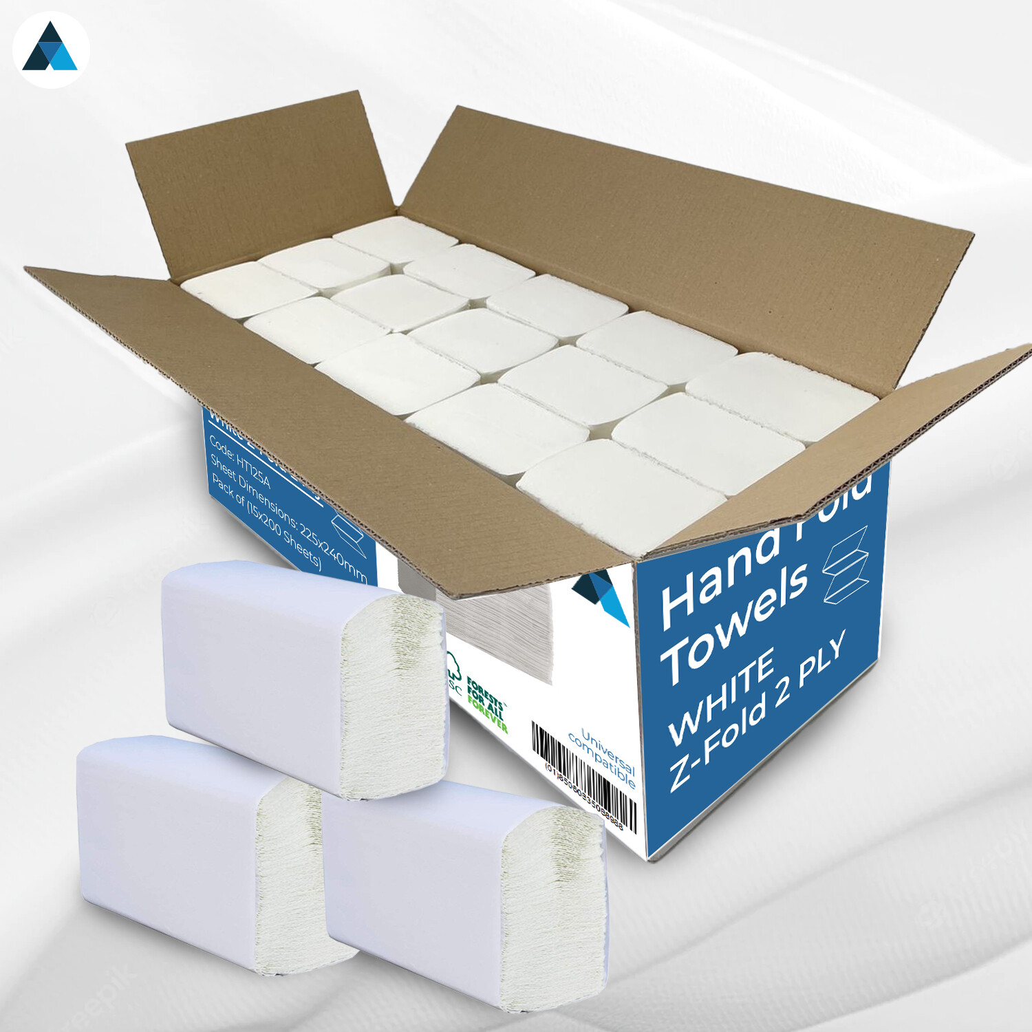 3000 Paper Hand Towels Z Fold tissue Strong Multi Fold Premium Quality ...