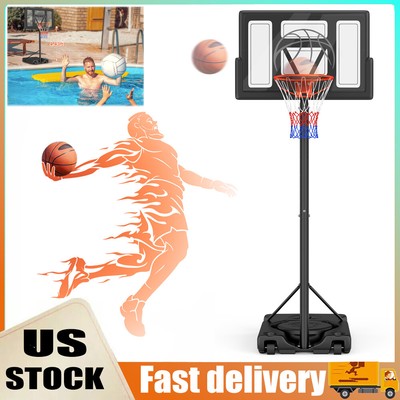 Basketball Hoop Goal System Portable Basketball Net Stand 4.4-10ft ...